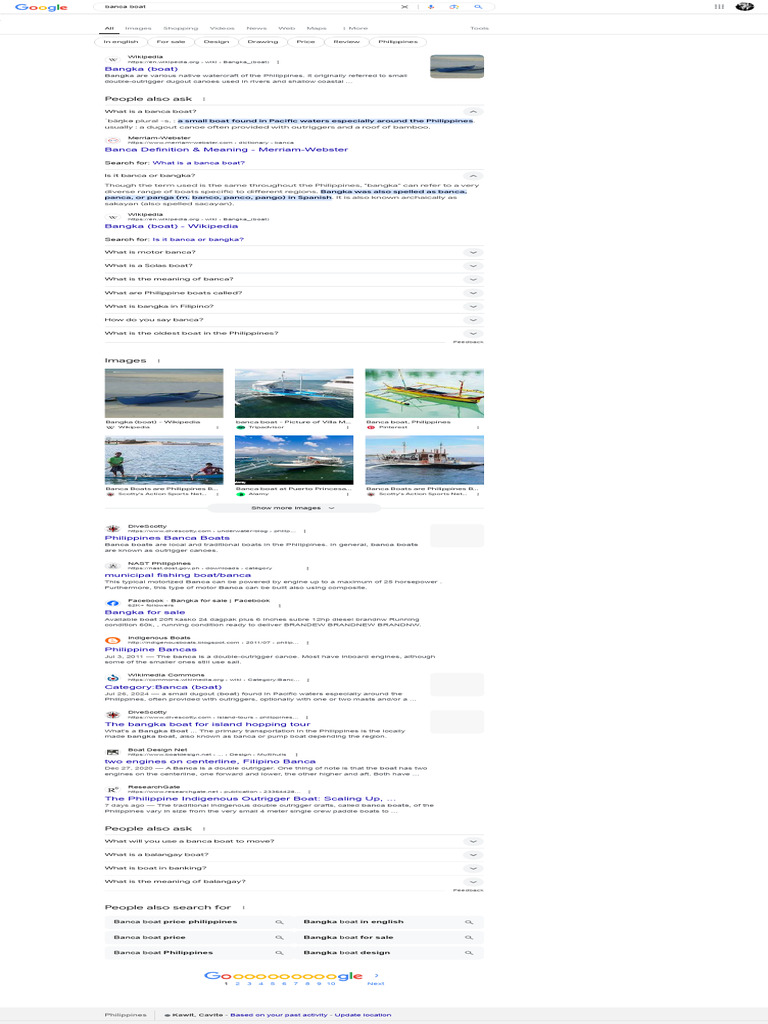 Banca Boat - Google Search | PDF | Water Sports | Water Transport