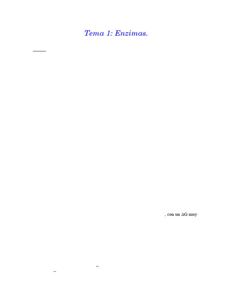 Tema 1 BQF | PDF | Enzima | Nicotinamida adenina dinucleótida