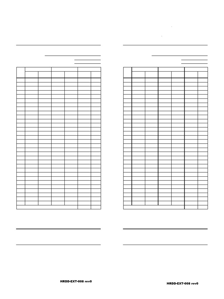 HRDD-EXT-008 Rev0 (Daily Time Record) | PDF | Theoretical Computer ...