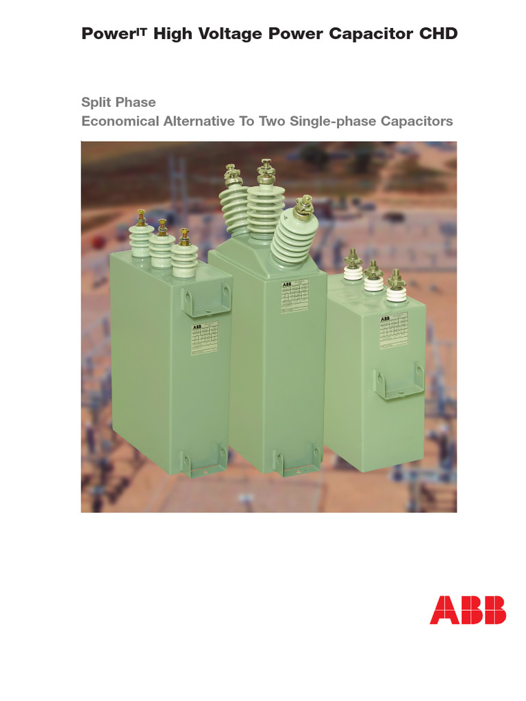 ABB Split Phase Capacitor Brochure | PDF | Capacitor | Electrical Engineering