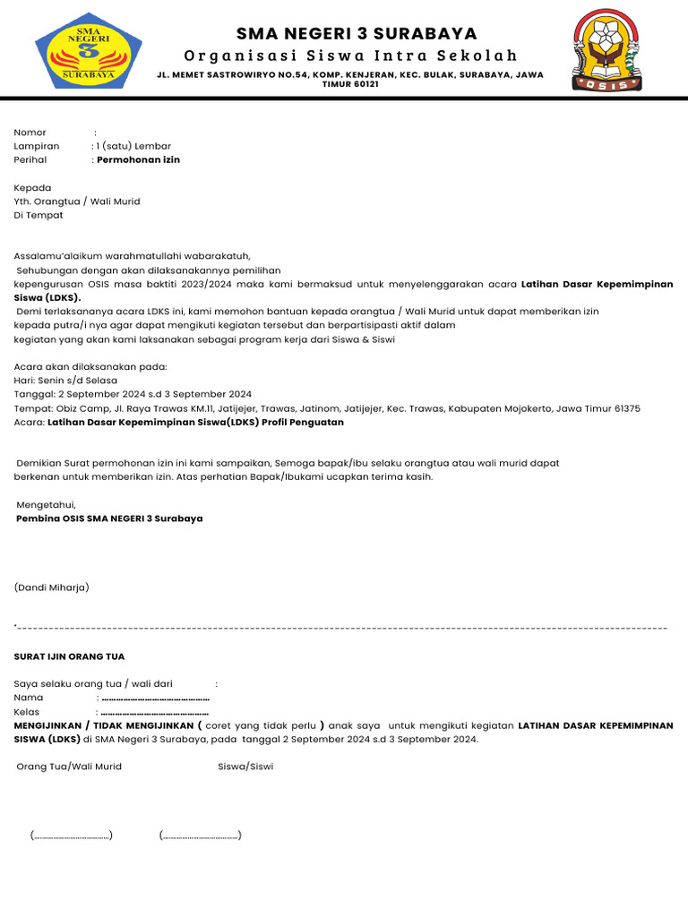 Surat LDKS 2024 | PDF | Gaya Hidup