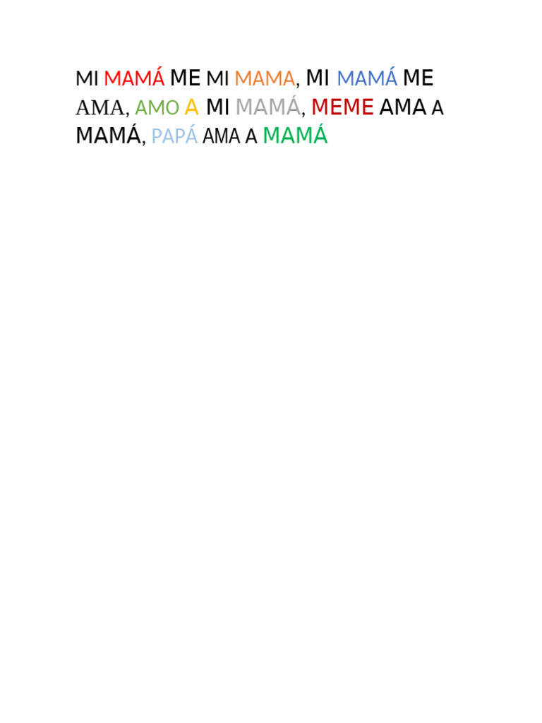 Mi Mamá Me Mi Mama | PDF
