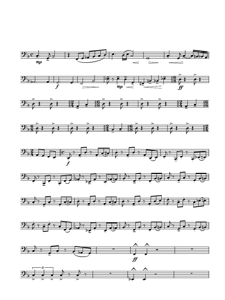 Adagio pour Tuba de Jacob de Haan | PDF | Formes musicales | Éléments ...