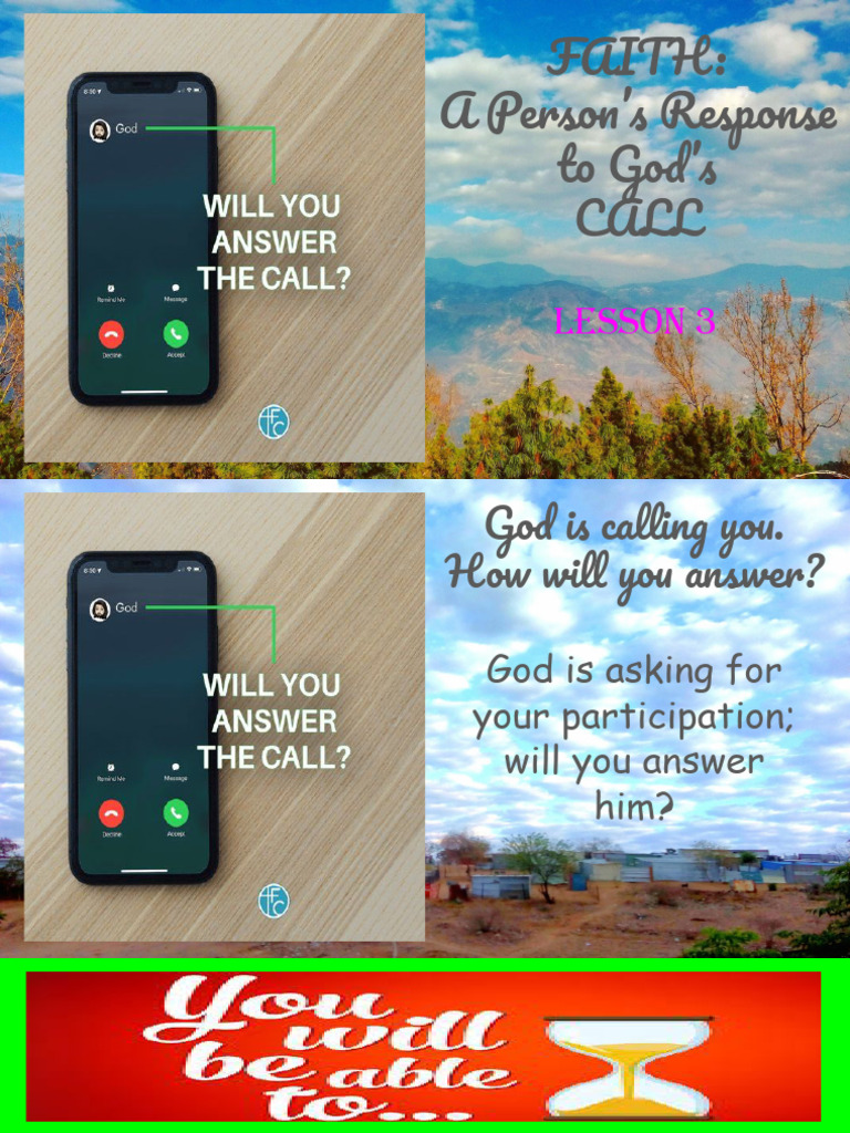 Faith: A Person's Response To God's Call: Lesson 3 | PDF | Jesus | Rosary