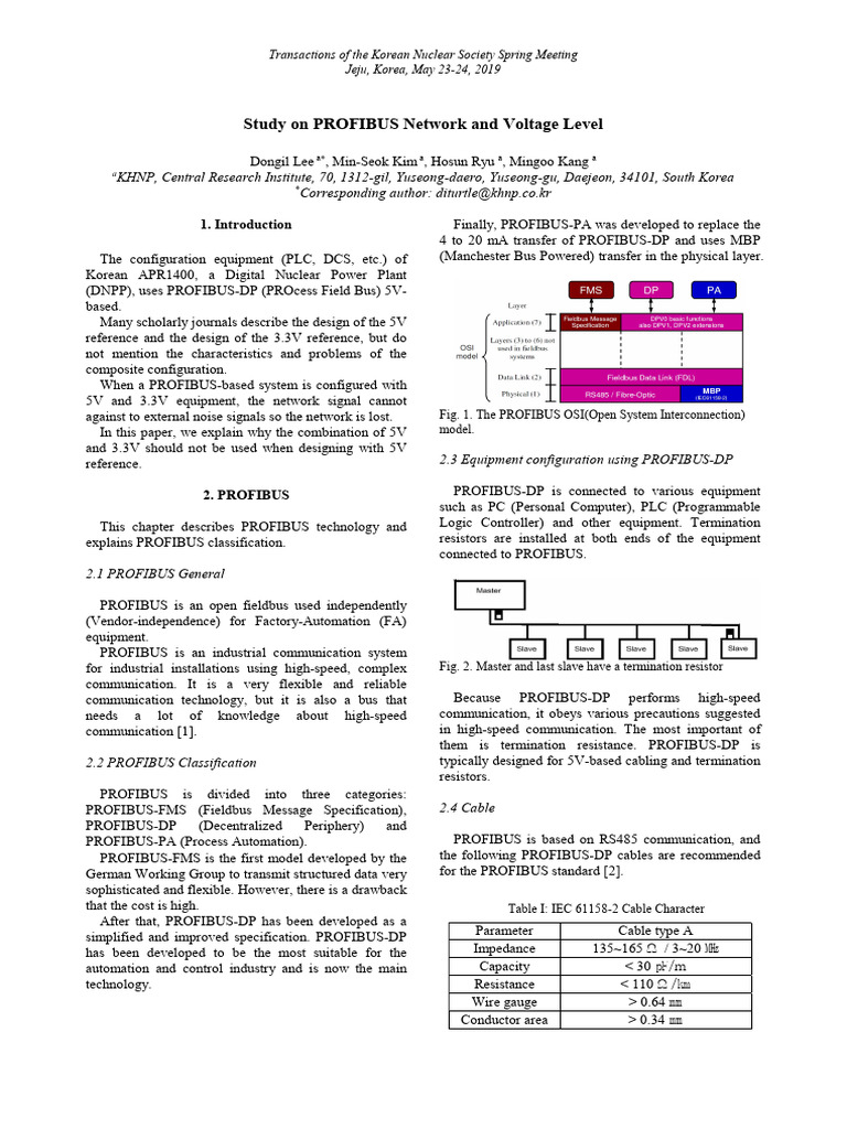 Profibus Cables and Termaination | PDF | Electrical Impedance | Voltage