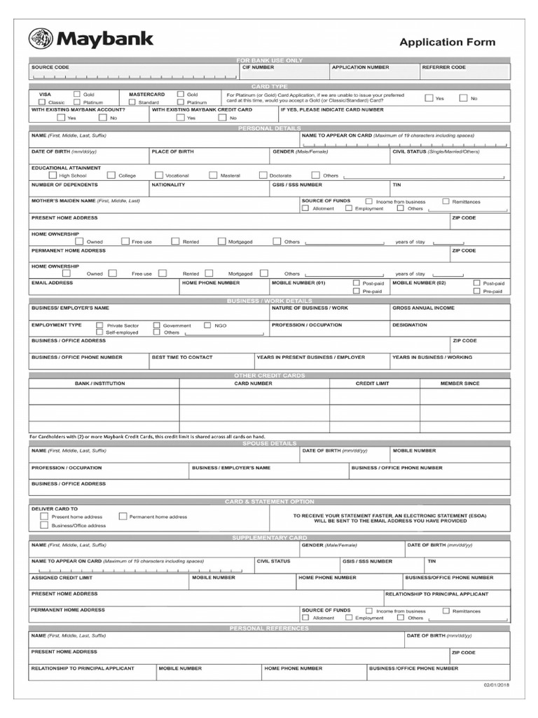 Maybank Form | PDF