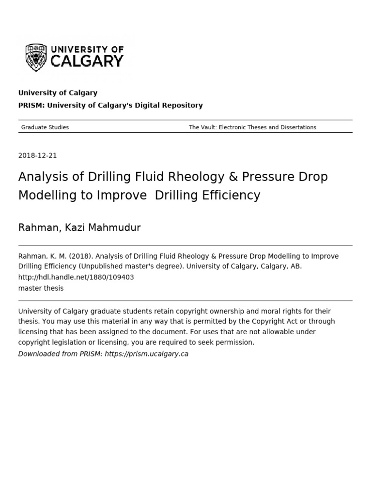 Analysis of Drilling Fluid Rheology & Pressure Drop | PDF | Rheology | Viscosity