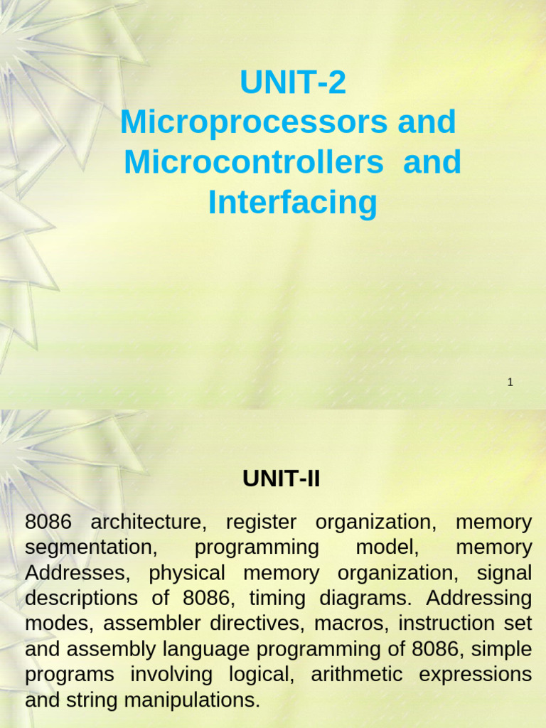 Unit-2 8086 Microprocessor | PDF | Assembly Language | Pointer ...