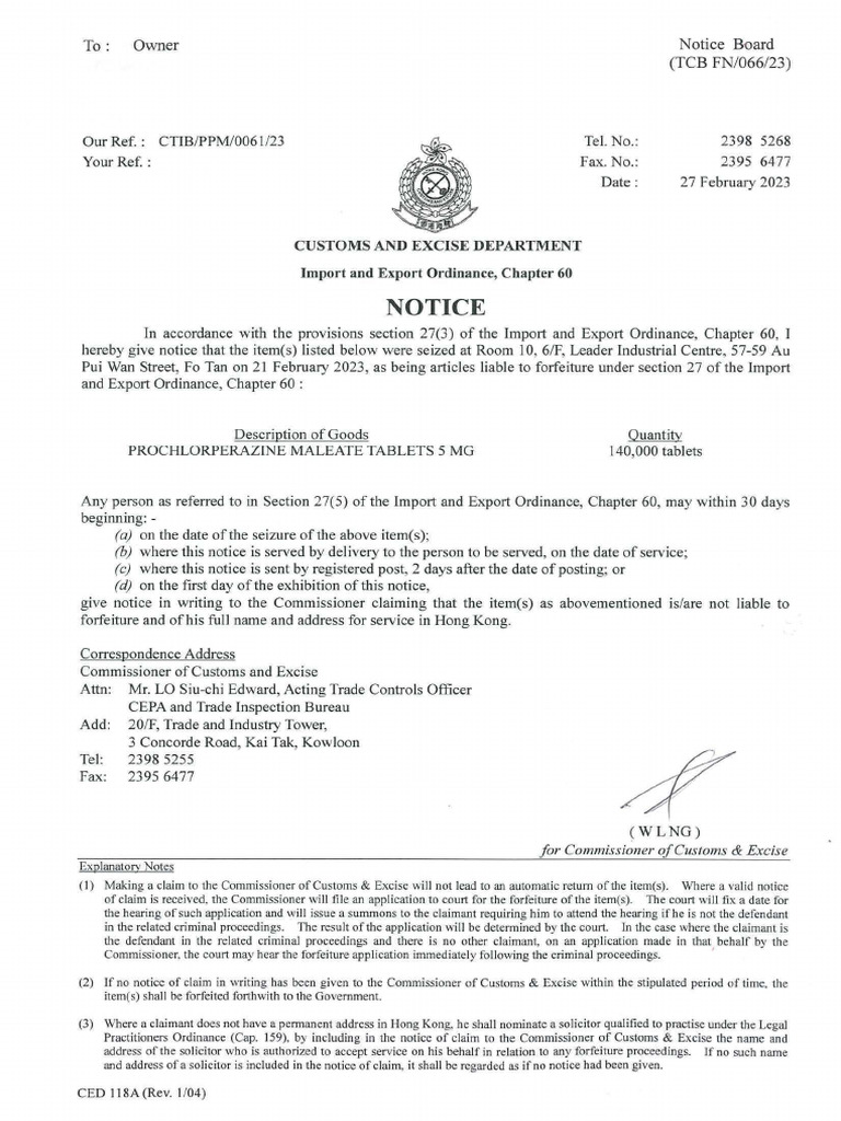 Ctib PPM 0061 23 | PDF | Solicitor | Asset Forfeiture