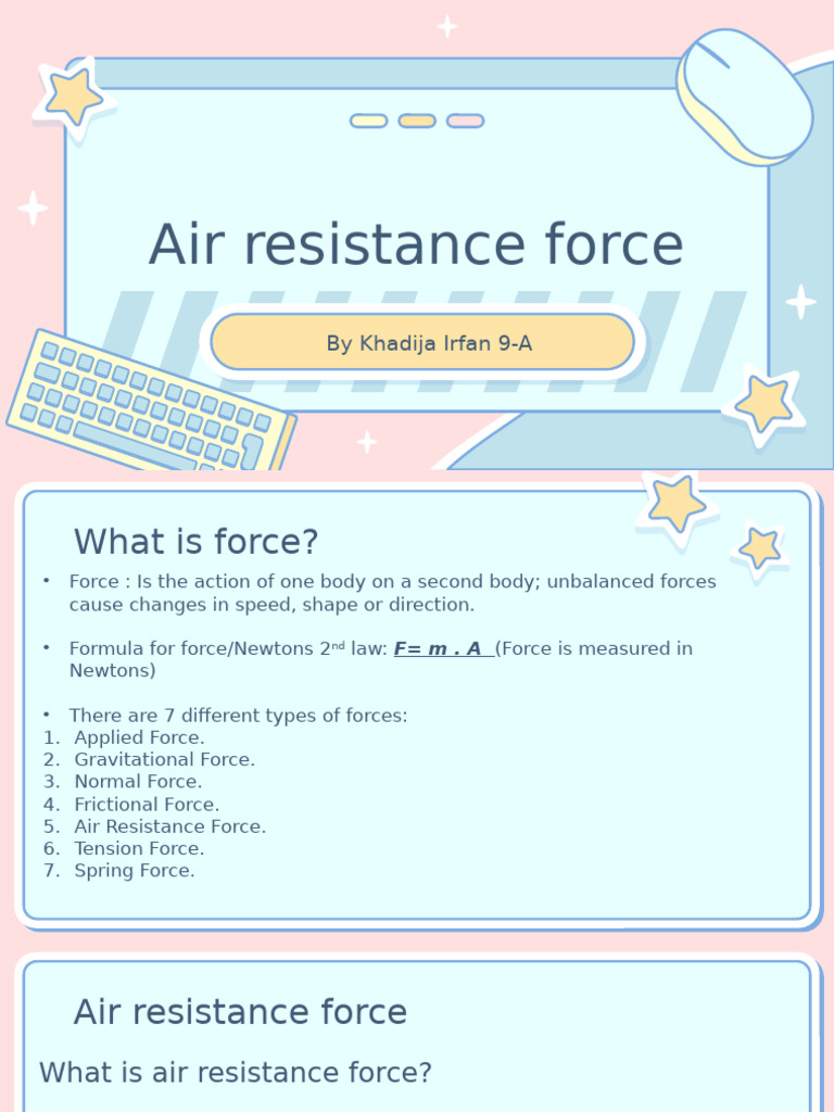 Understanding Air Resistance Force | PDF