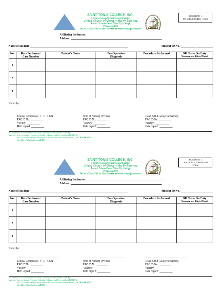 ODC Form v1.2 | PDF | Medicine | Protestantism