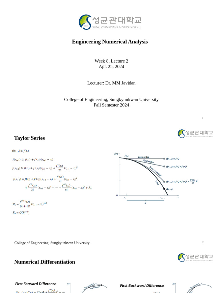 Week 8 Lecture 2 Pdf Finite Difference Mathematical Relations