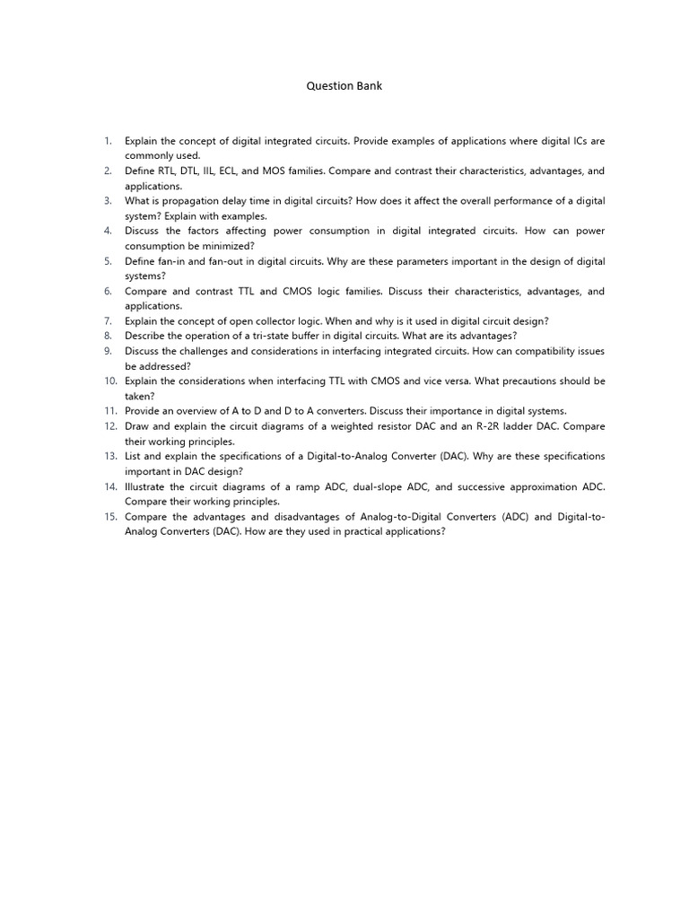 DT QuestionBank | PDF