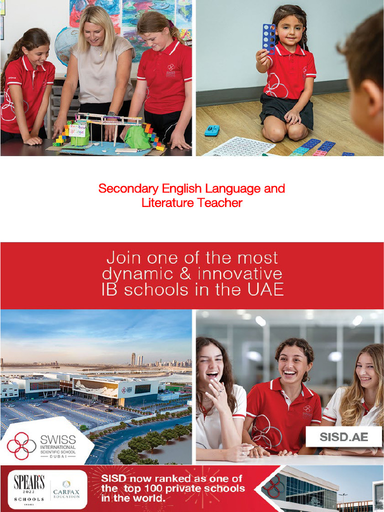 Secondary English Language and Literature Teacher Nov2023 1 | PDF | Teachers | Learning