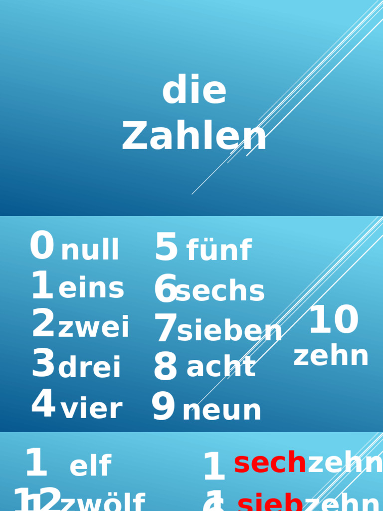 Die Zahlen 0-1000 | PDF