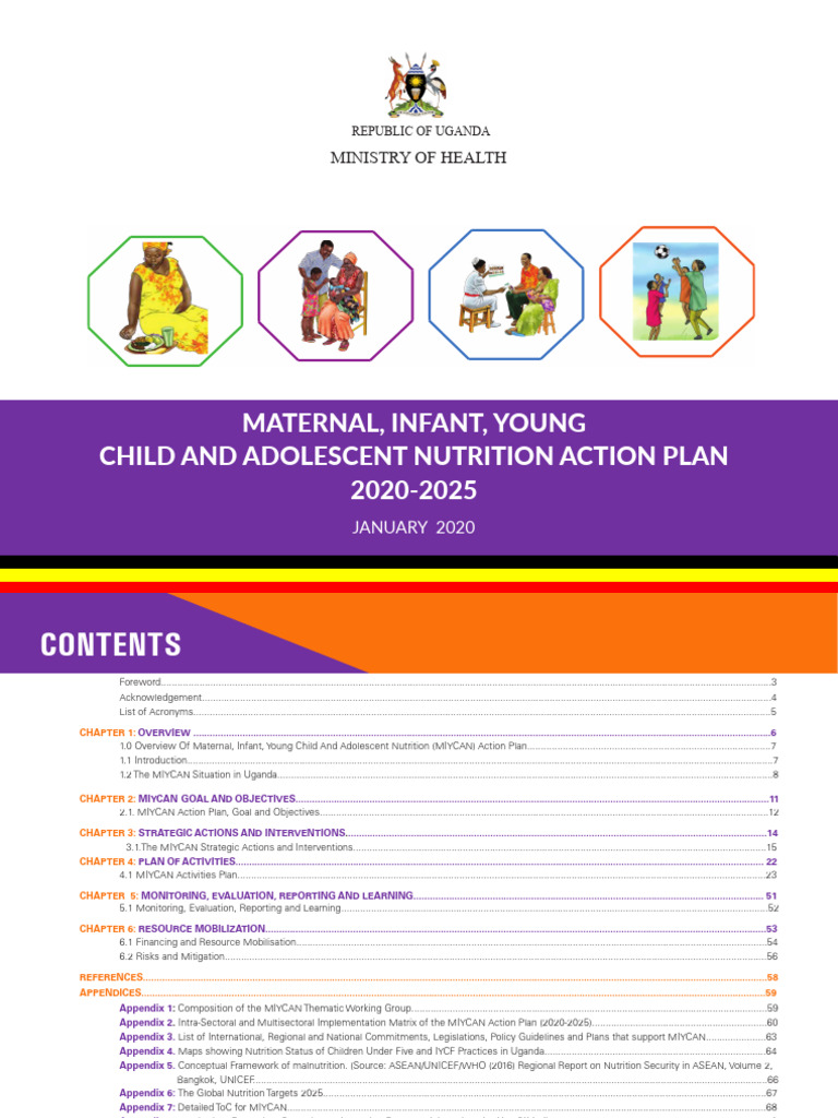 Uganda MIYCAN Action Plan 2020-2025 | PDF | Malnutrition | Human Nutrition