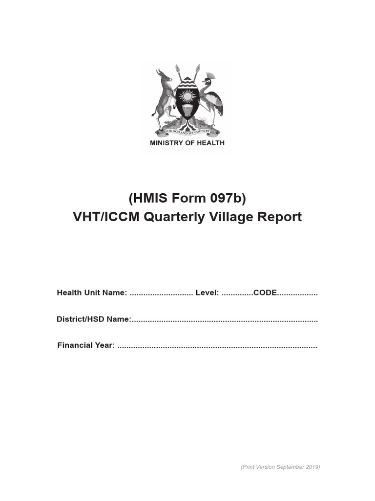 HMIS 097b VHT ICCM QUARTERLY SUMMARY | PDF | Health Sciences | Medicine
