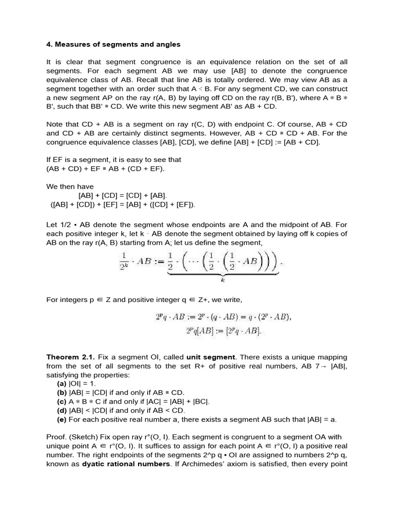 Segment Congruence and Properties | PDF | Real Number | Triangle