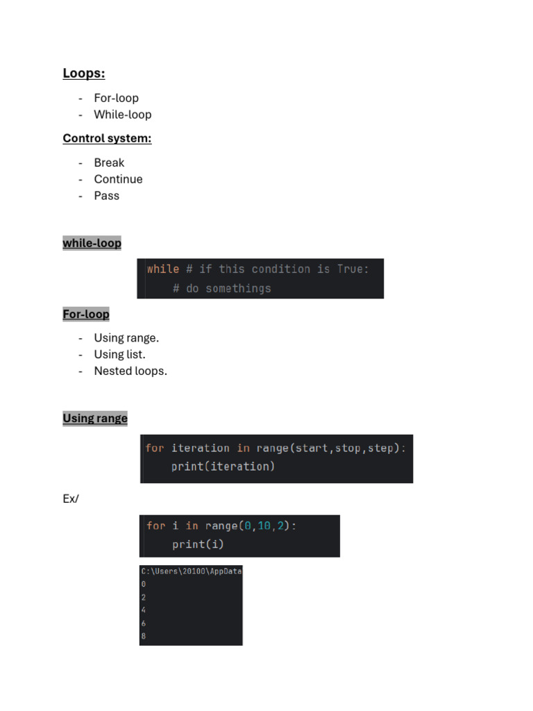 5 - Loops | PDF | Teaching Methods & Materials