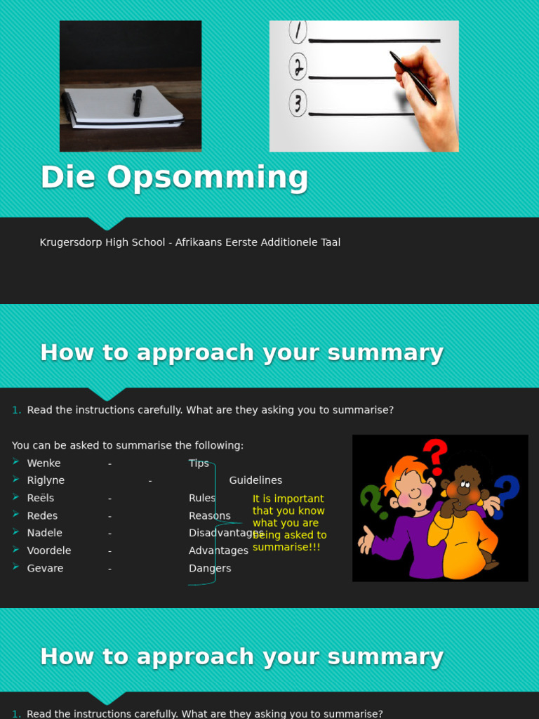 Die Opsomming REVISED | PDF | Linguistics