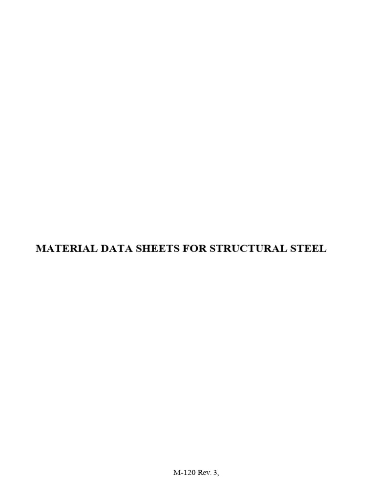 Structural Steel Material Data Sheets | PDF | Structural Steel ...