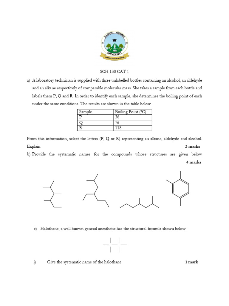 Identifying Organic Compounds and Reactions | PDF | Molecules ...
