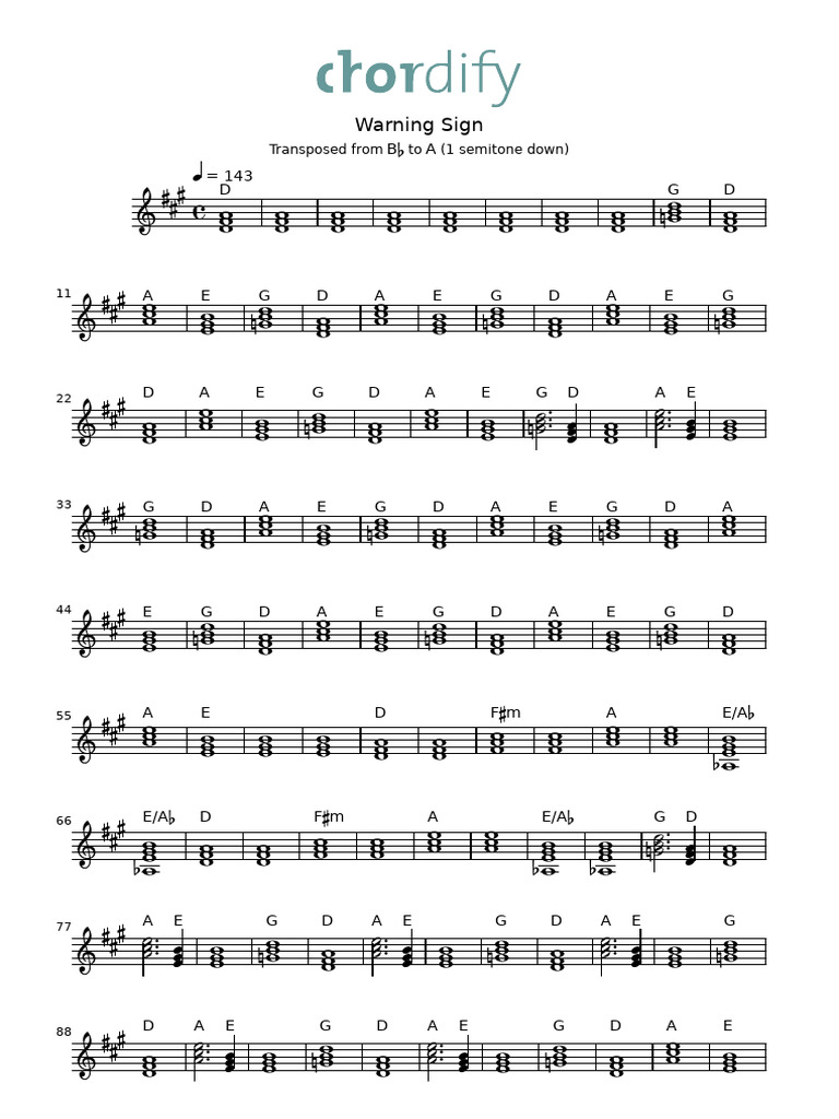 Chordify Warning-Sign | PDF | Music Theory | Elements Of Music