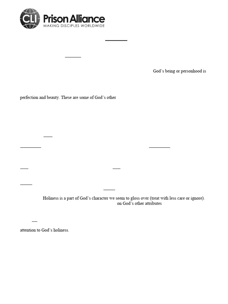 Lesson 5 - God Is Holy Lesson | PDF | Jesus | Book Of Exodus