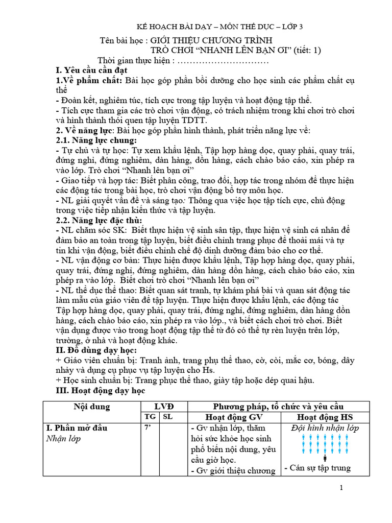 Giao An Giao Duc The Chat 3 CTST | PDF