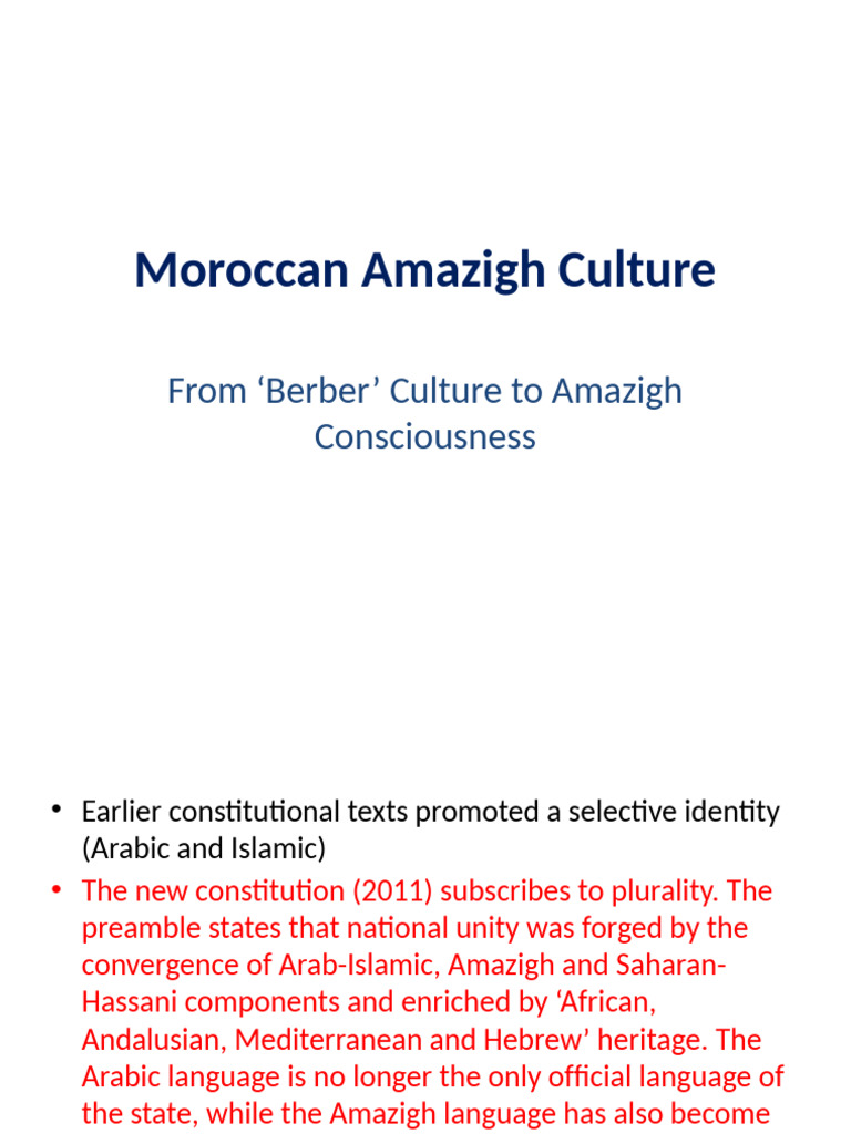 Understanding Moroccan Amazigh Identity | PDF | Berbers | Morocco