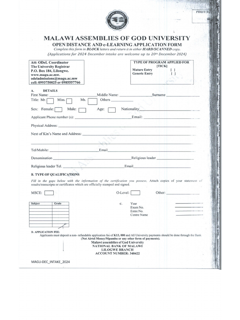 Odel December 2024 Intake | PDF