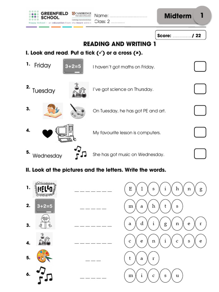 Reading and Writing 1 | PDF
