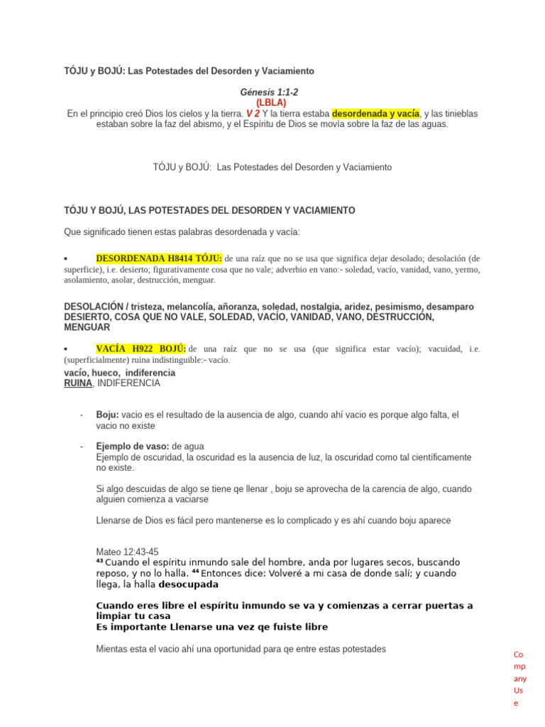 Tóju y Bojú: Desorden y Vaciamiento | PDF | Amor | Concepciones de dios