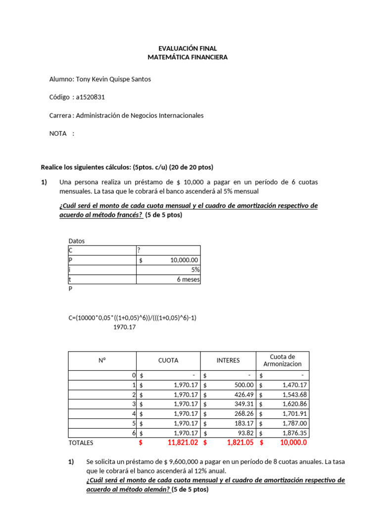 Ec4 Mate | PDF | Depreciación | Presupuesto de capital