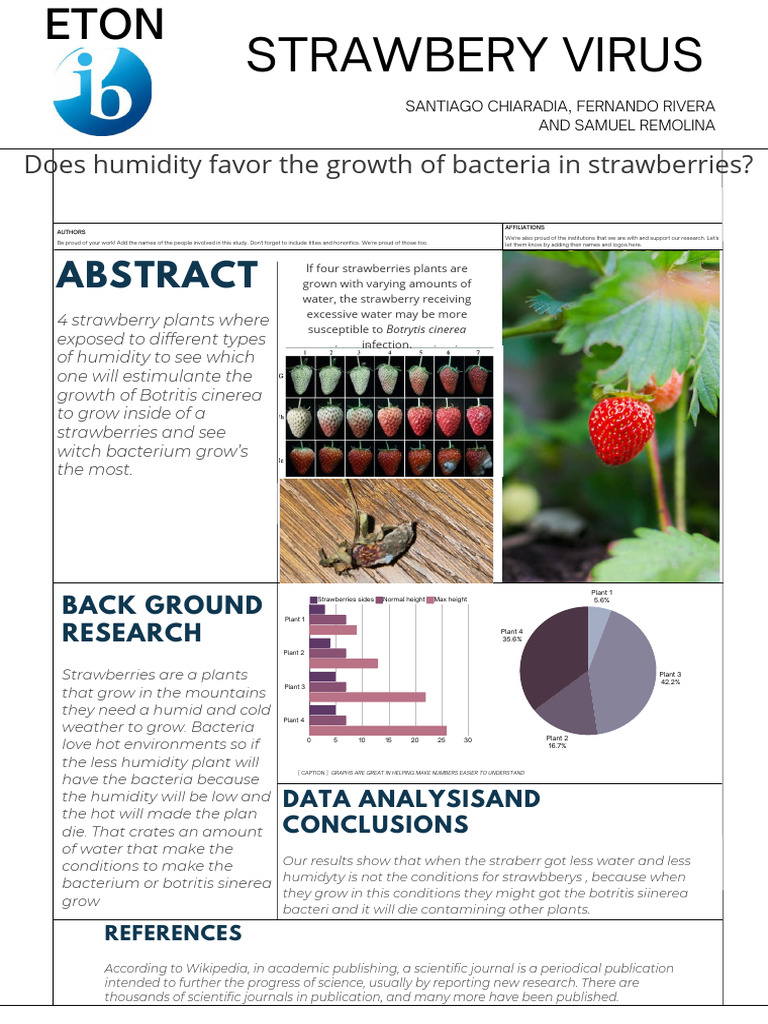 Blue Modern Scientific Poster | PDF | Organisms | Medical Specialties