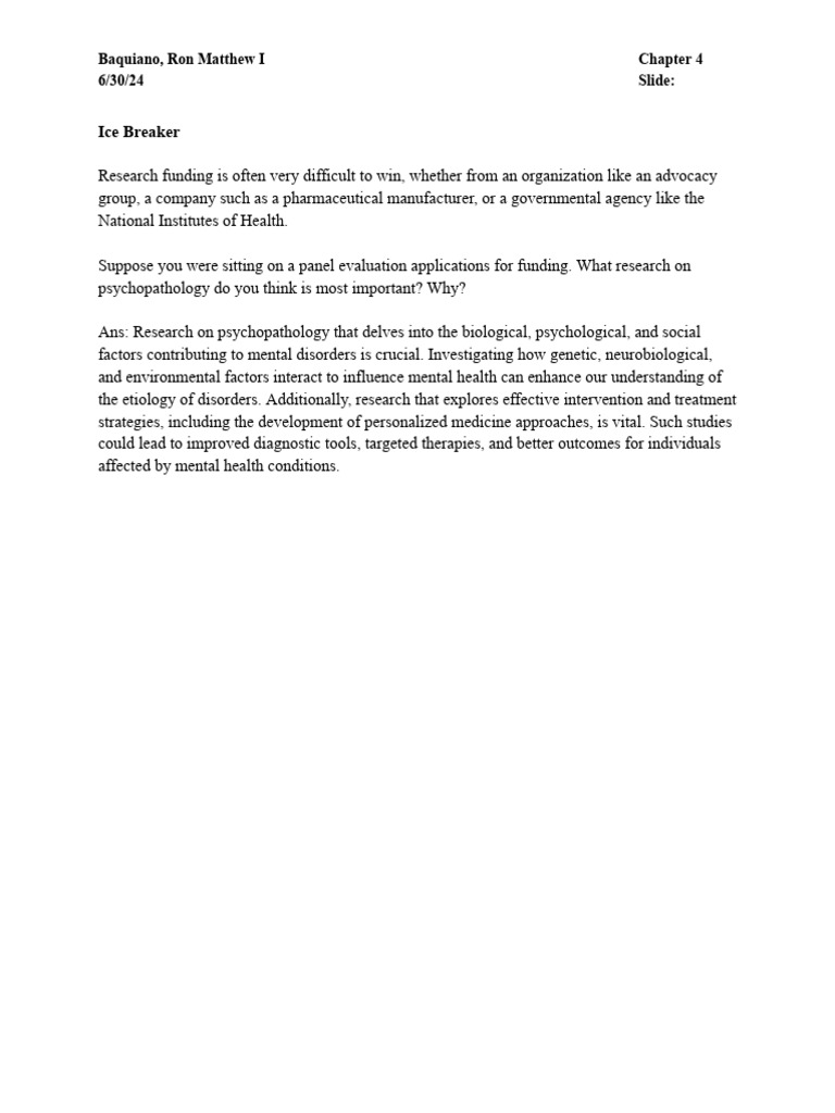 Chapter 4 Research Methods | PDF | Mental Disorder | Alzheimer's Disease