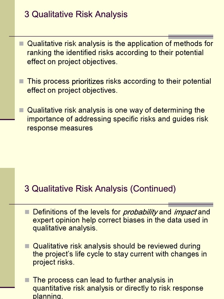 L04 Qualitative Risk Analysis | PDF | Risk Management | Risk