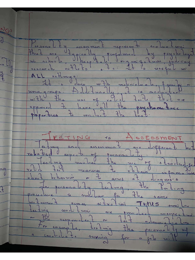 Personality Note. | PDF