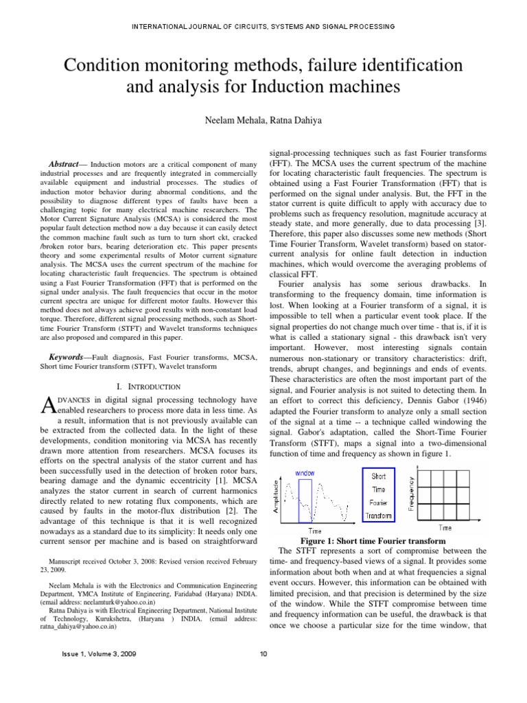 Condition Monitoring Methods, Failure Identification and Analysis For Induction Machines | PDF ...