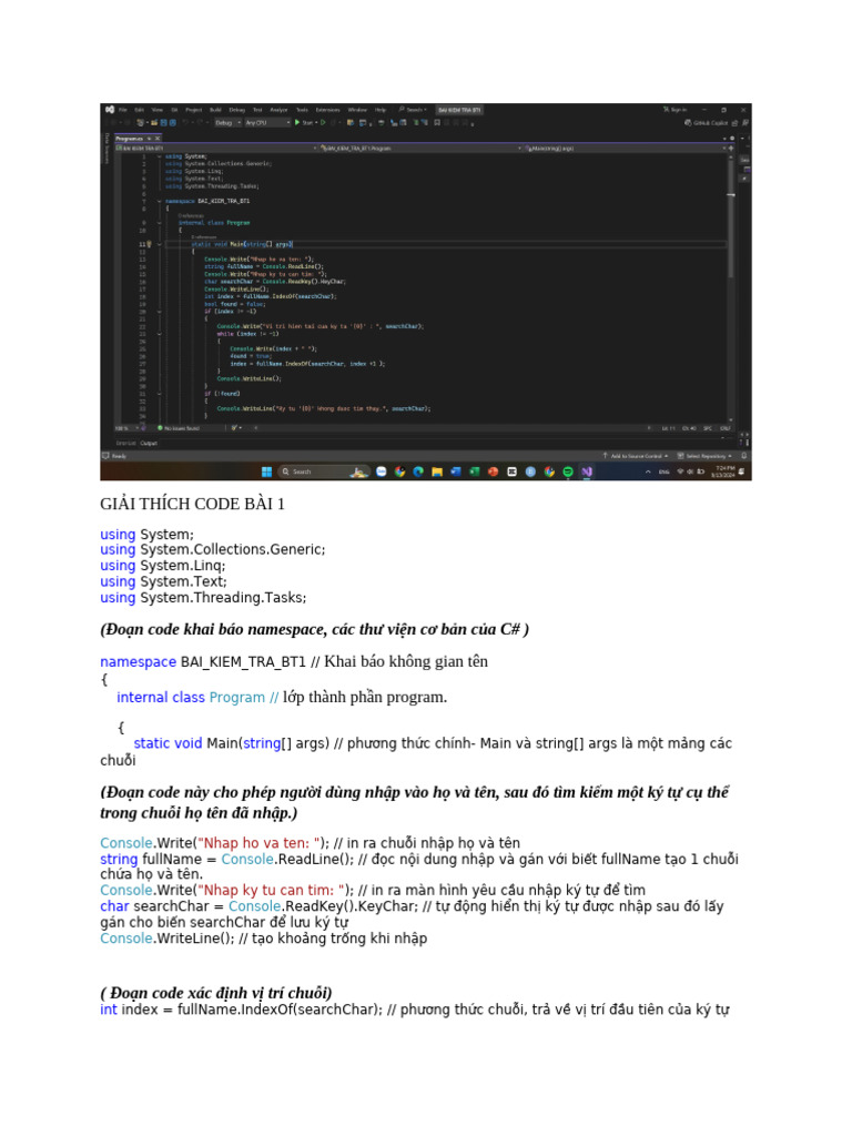 Giải Thích Code | PDF