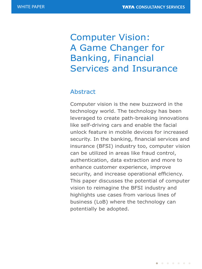 Computer Vision in Banking | PDF | Computer Vision | Optical Character Recognition