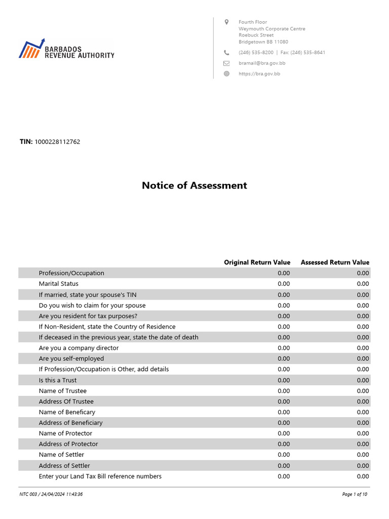 Notice of Assessment | PDF | Tax Refund | Dividend