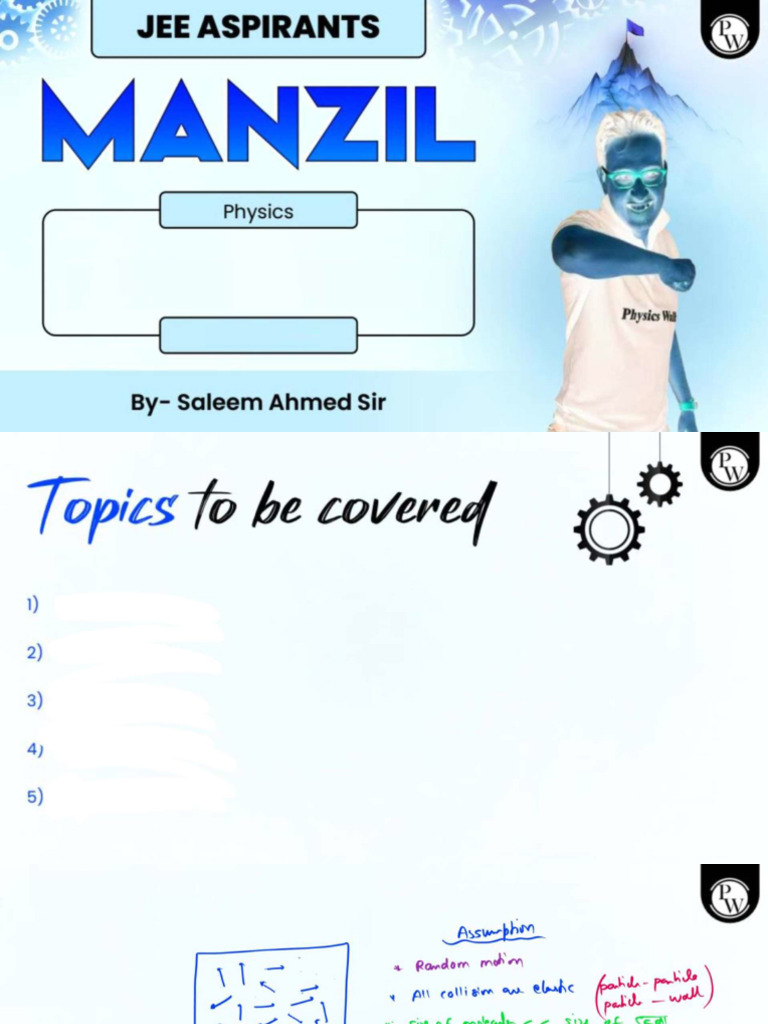KTG & Thermodynamics Class Notes One Shot Manzil JEE 2024 Invert | PDF