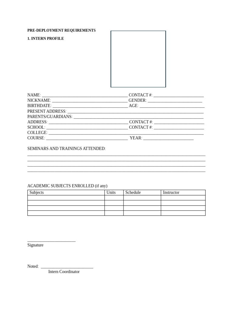 Pre Deployment Requirements | PDF | Social Science | Law