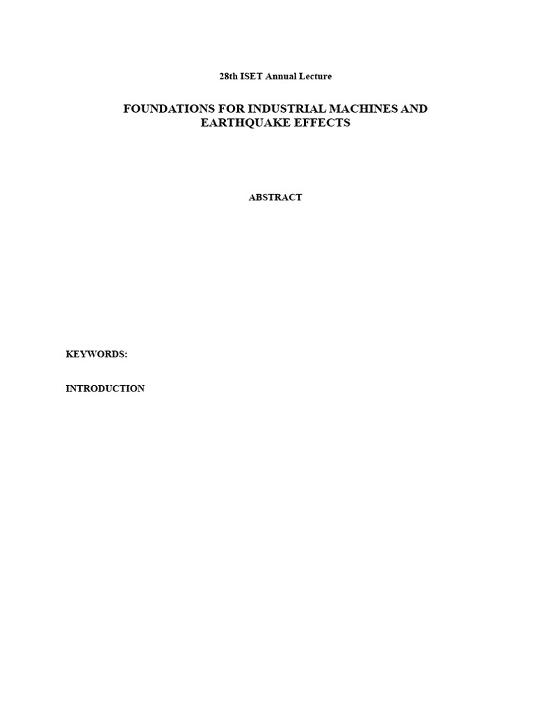 Foundations For Industrial Machines and | PDF | Elasticity (Physics ...