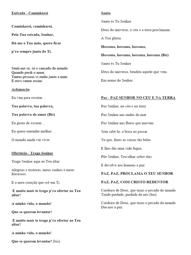 Missa Crianças | PDF | Amor | Jesus Missa Crianças | PDF | Amor | Jesus