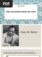 Ang Saligang Batas NG 1935 | PDF