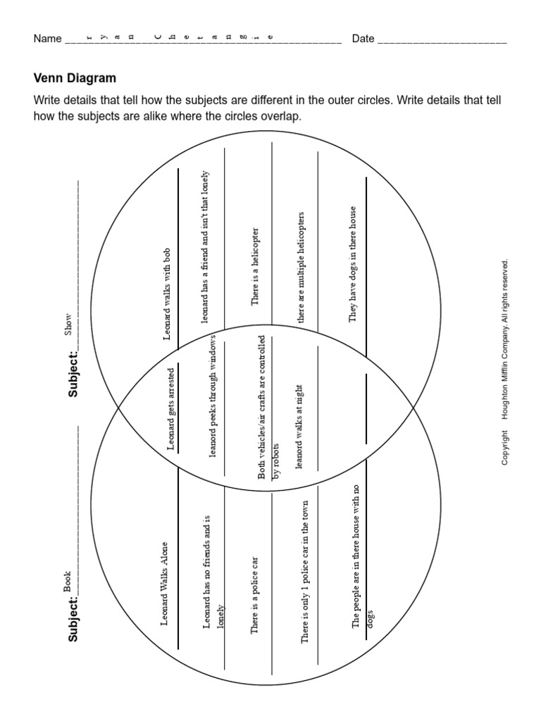 Ryan Chetangie - Venn Diagram Template 05 | PDF
