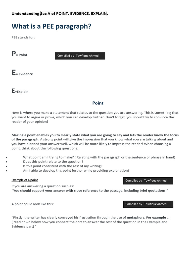 Understanding SEC A | PDF | Evidence | Question