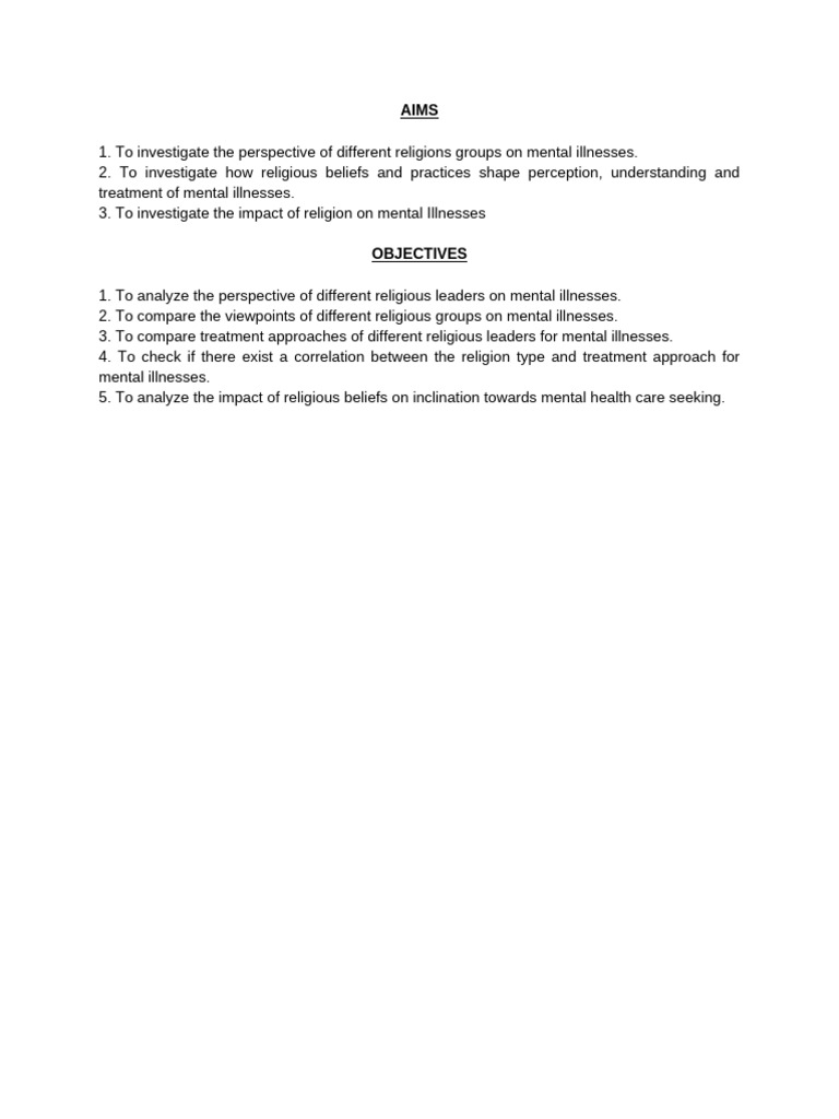 Aims & Objectives | PDF